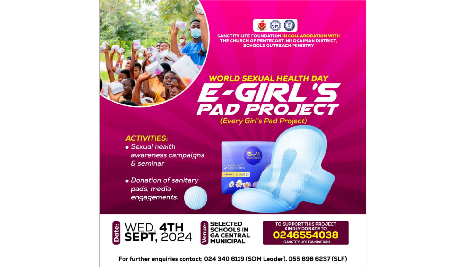 Every Girl’s Pad Project - World Sexual Health Day